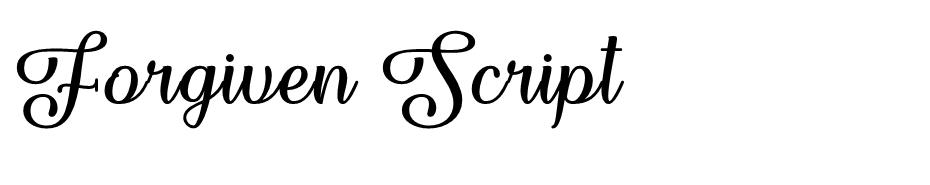 Forgiven Script font - Forgiven Script font download